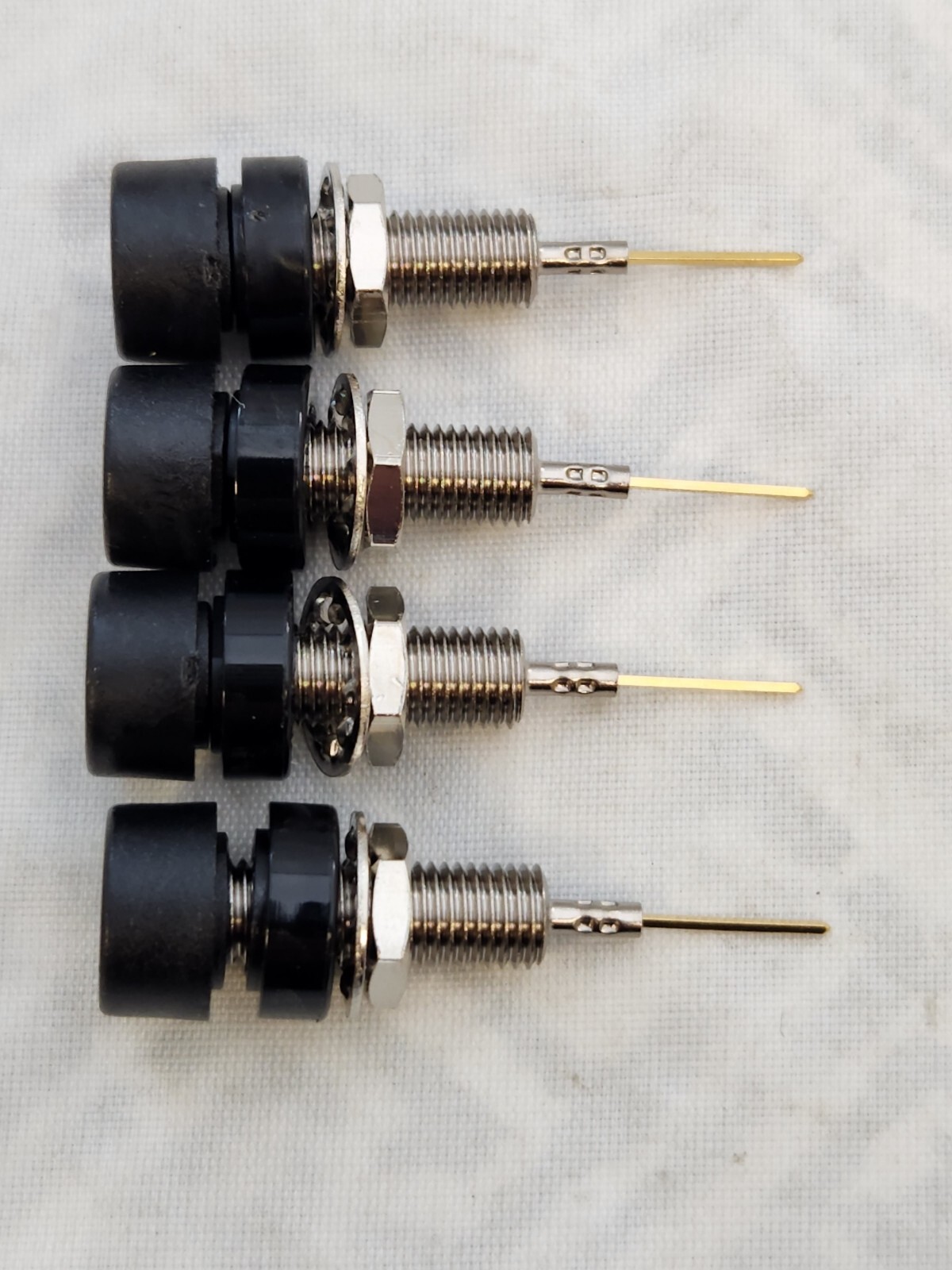 POMONA ELECTRONICS 4005 BLACK BANANA JACK PANEL MT. .025 SQ PIN 5(lot ...