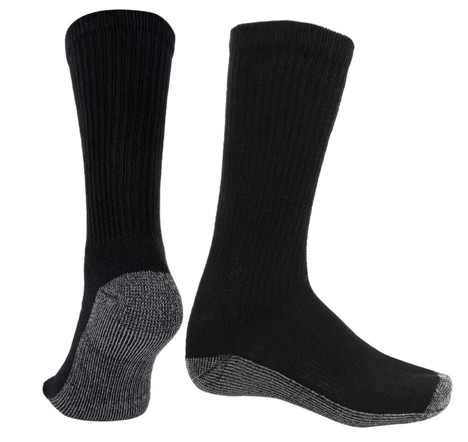 Mens Industrial Crew Work Socks Thick Heavy Duty Work Socks Cushioned ...