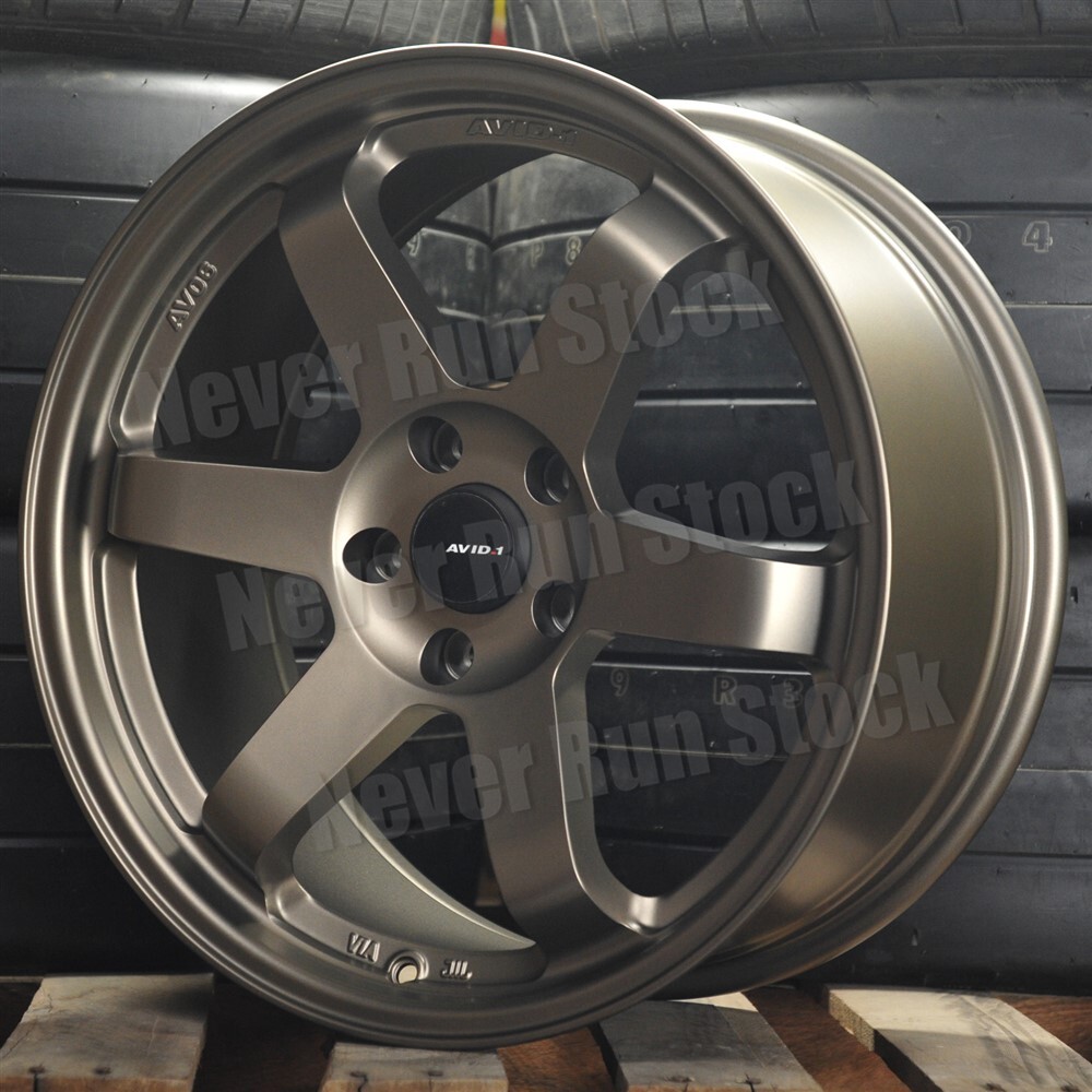 AVID.1 AV-06 18x9.5 5x114.3 24 OFFSET MATTE BRONZE TE 6 SPOKE SPORT 4 ...