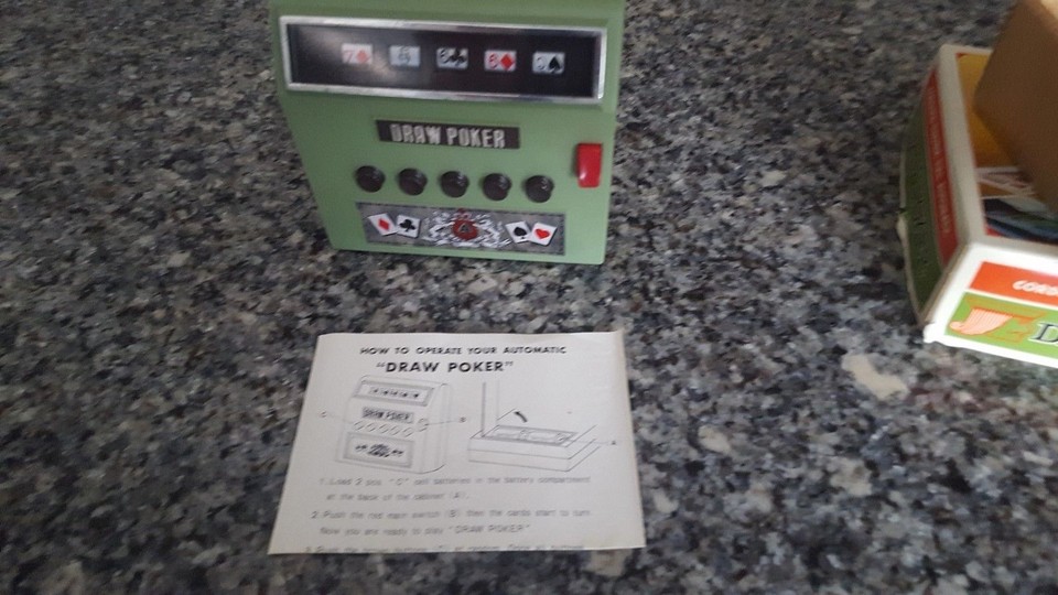 Vintage Waco Battery Auto Draw Poker hand held Game 1971 | eBay