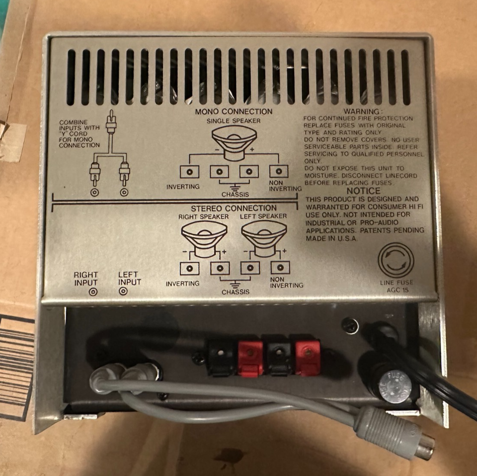 VINTAGE CARVER M-400 MAGNETIC FIELD POWER AMPLIFIER CHAMPAGNE WORKS ...