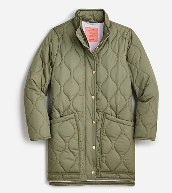 NWT J.Crew $198 Petite new quilted cocoon puffer coat, General Surplus ...