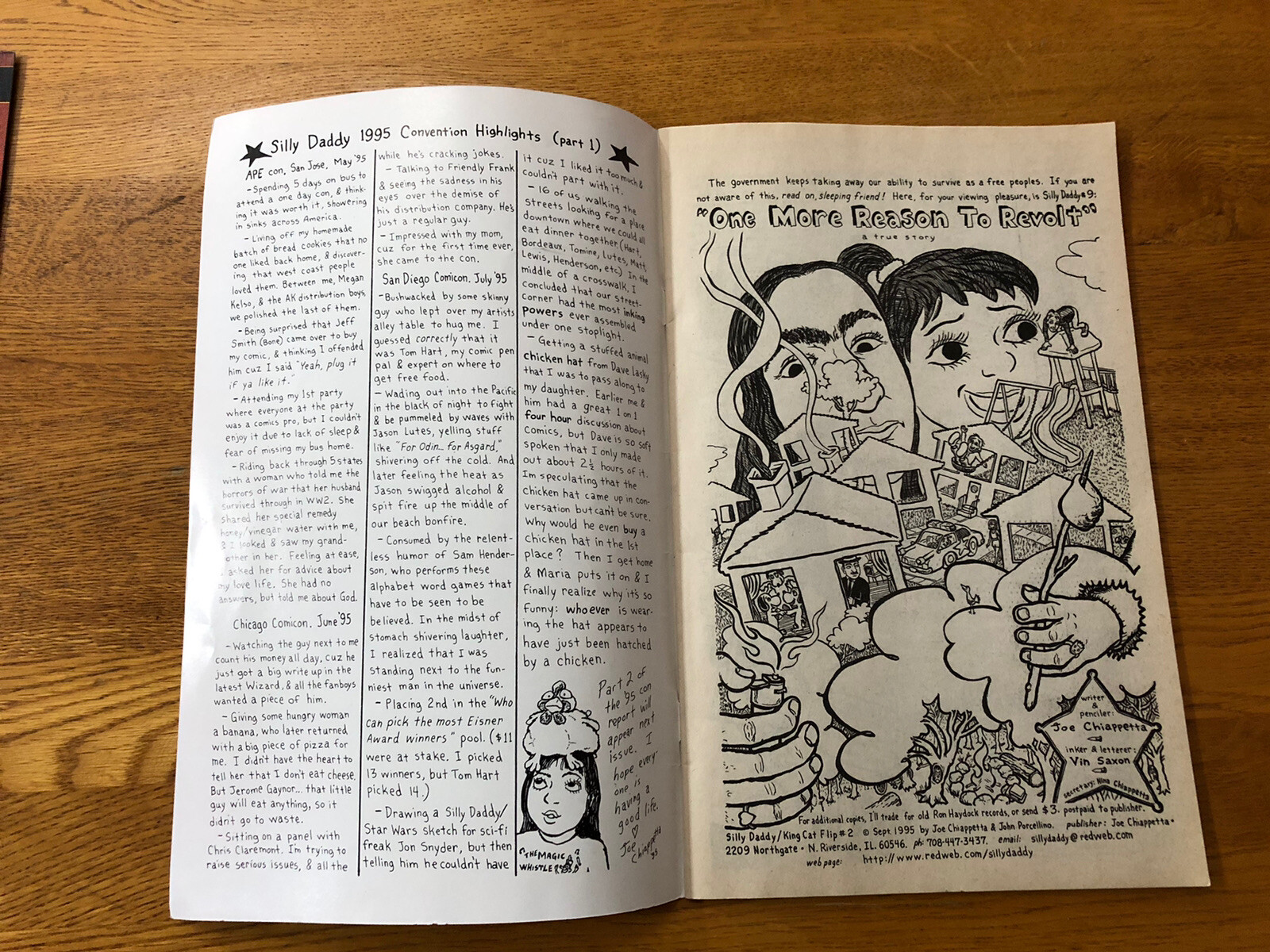 1995 SILLY DADDY #9 / KING CAT JOE CHIAPPETTA FLIP COMIC RARE MATURE ...