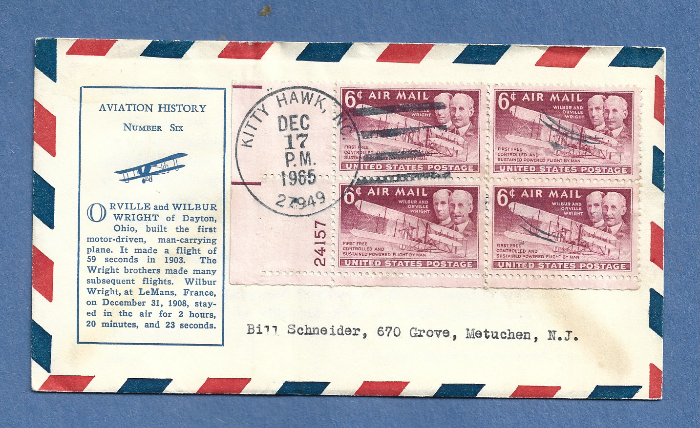 AVIATION HISTORY WRIGHT BROTHERS FLIGHT DEC 17,1965 KITTY HAWK FIRST ...