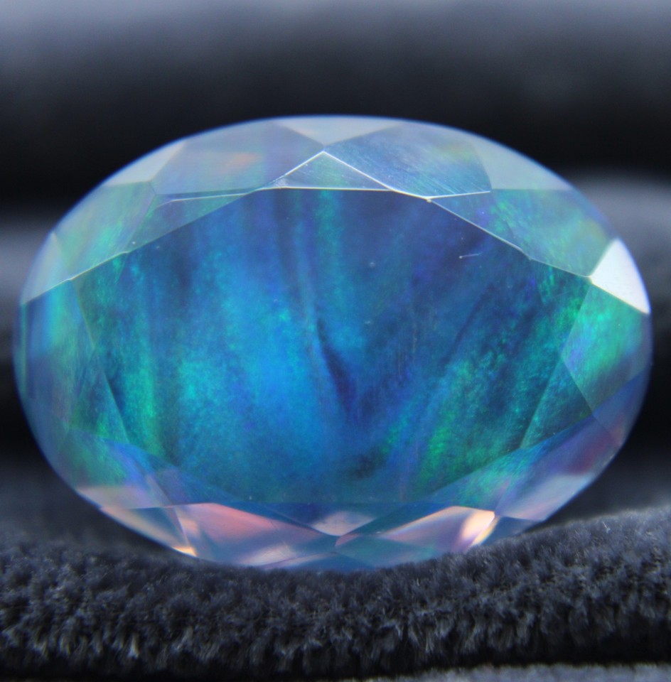 18.90 Ct Fire Opal Oval Triple Color Blue Certified Loose Gems | eBay
