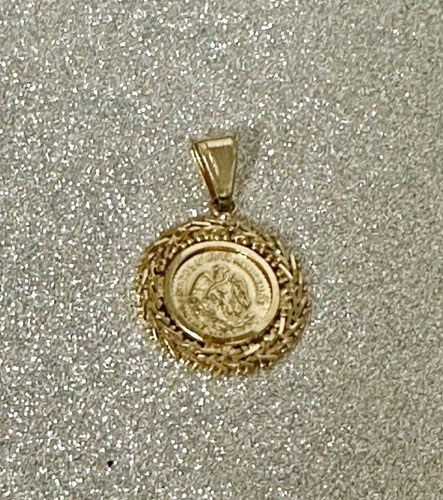 💎10k YELLOW GOLD COIN PENDANT PESOS INSPIRATION 1.6 GRAMS BEZEL AND ...