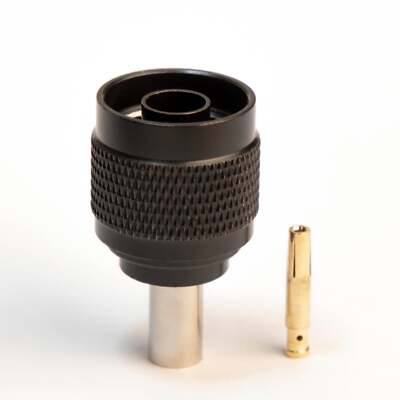 N Type Reverse polarity Male Black Crimp connector for LMR195, RG58 | eBay