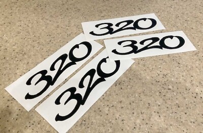 Sea Ray 320 Vintage Boat Model Number Decals Black 4-Pak Vinyl + FREE ...