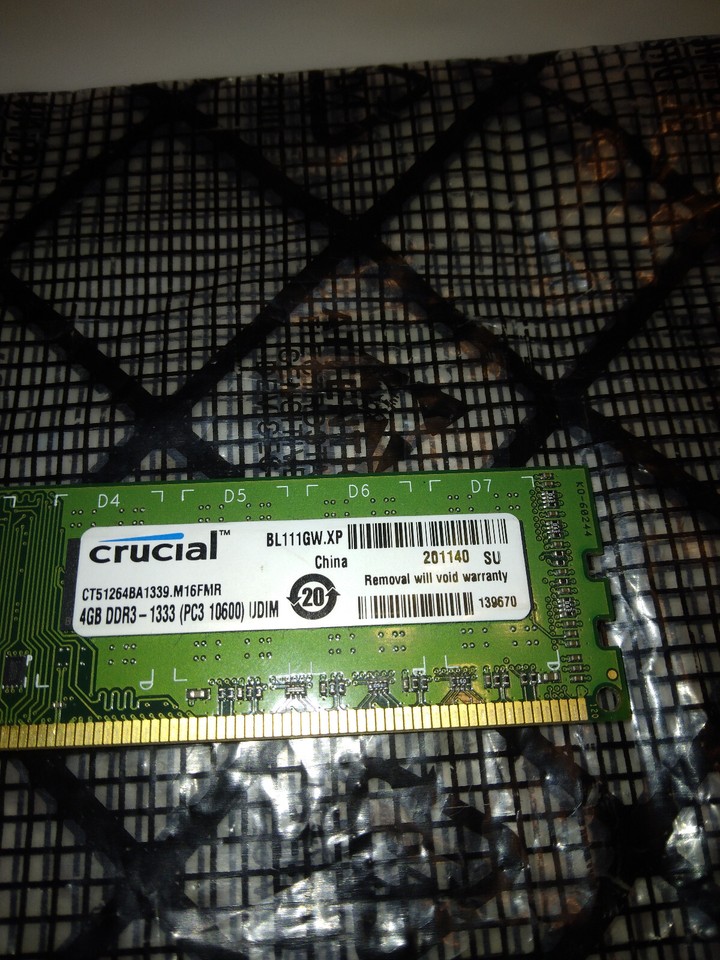 CRUCIAL 4GB DDR3-1333 (PC3-10600) UDIM DESKTOP COMPUTER RAM | eBay