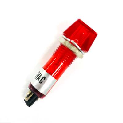 PL-13R, Caltronics 120 VAC Red Neon Panel Mount Lamp ~ 0.375'' (9.5mm ...