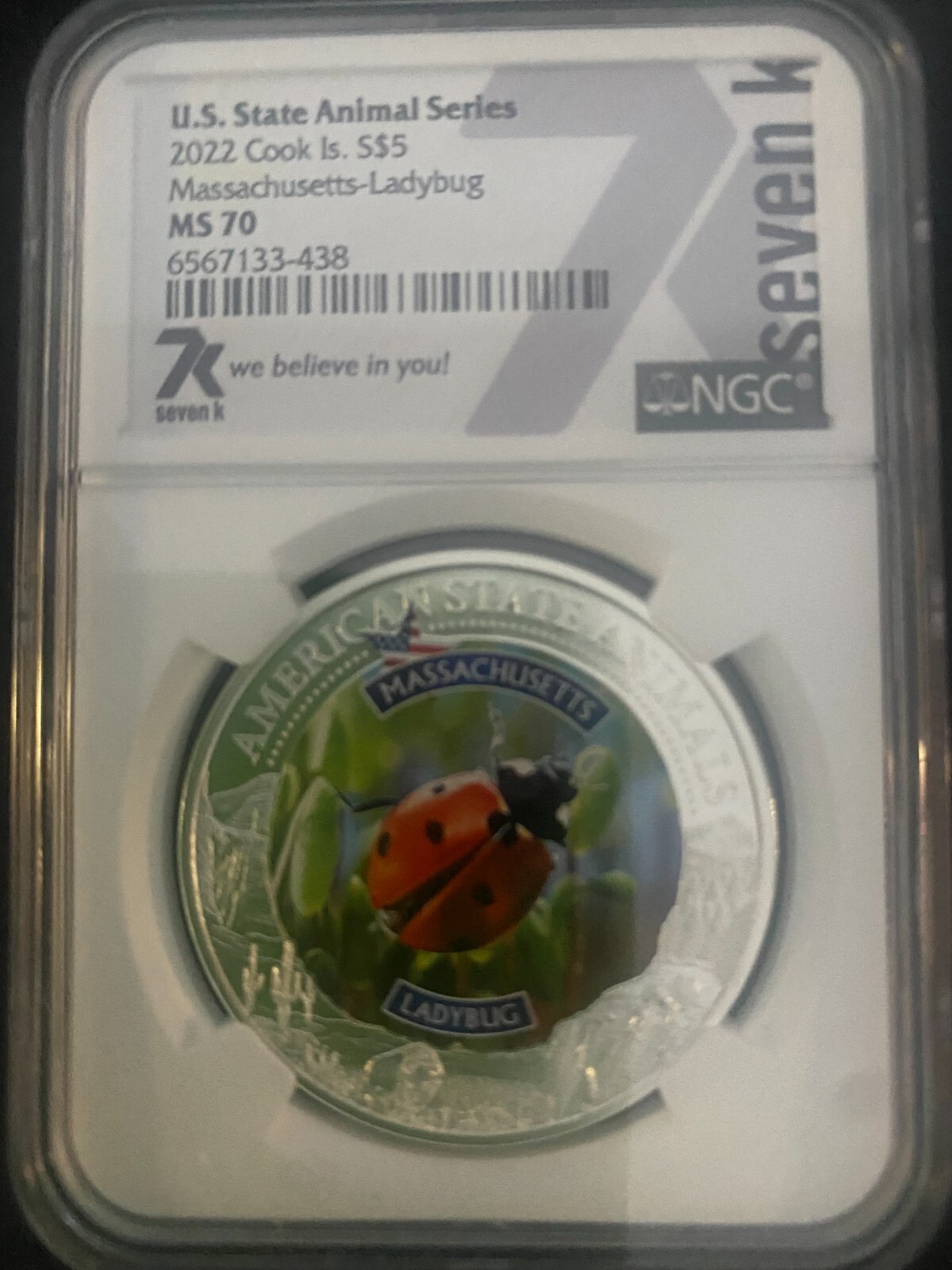 7K Metals State Animal Series (Massachusetts Ladybug) $5 silver coin | eBay