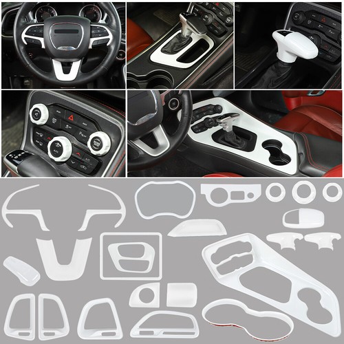 23x Inner Center Console Moulding Cover Trim Set For Dodge Challenger ...