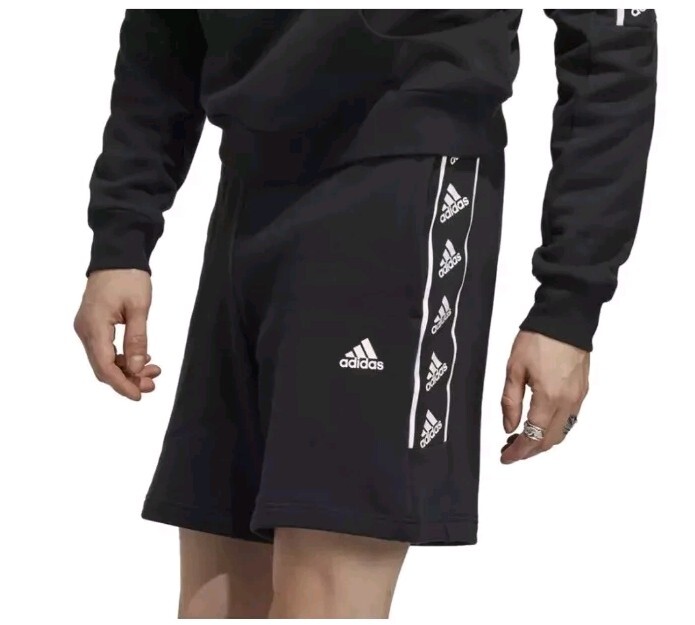 Adidas Brandlove Shorts Mens S Small Black IC6815 100% Cotton French ...