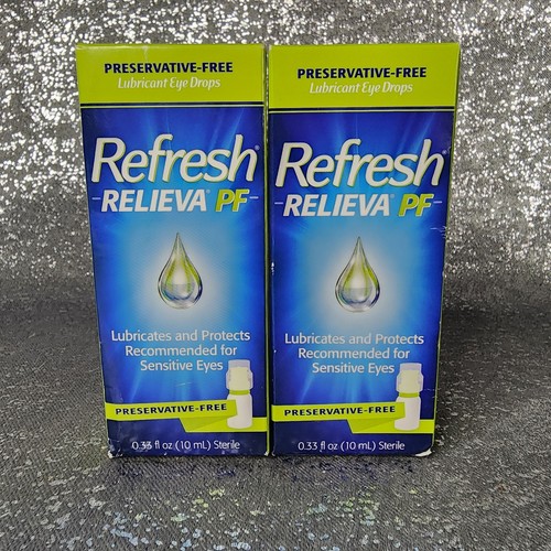 2x LOT Refresh RELIEVA PF Preservative-Free Tears Lubricant Eye Drops ...