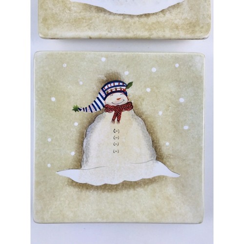 Oneida “SNOWMATES" Square Dessert/Salad Plates 8” Debbie Taylor, Ivory ...