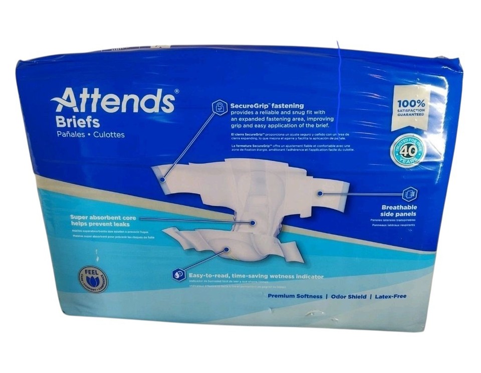 Attends Incontinence Underwear Briefs Extra Heavy Absorbency M 24 Count ...