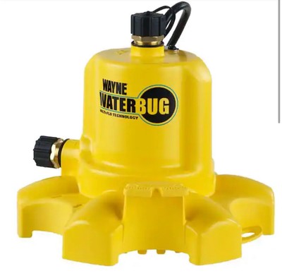 Wayne WWB 1/6 HP WaterBUG Submersible Utility Pump w Multi-Flo ...