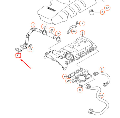 NEW AUDI A4 B7 BREATHER TUBE GASKET SEAL 06D131550D ORIGINAL | eBay