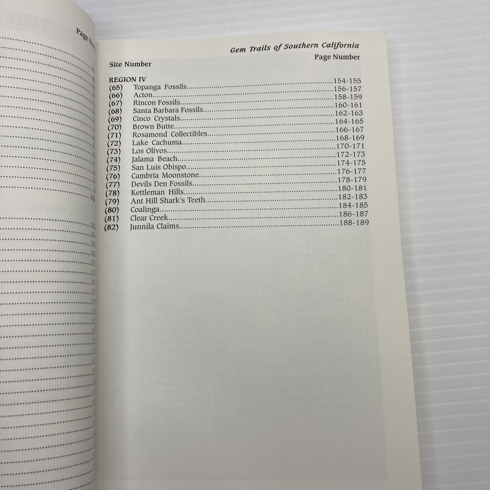 Gem Trails of Southern California James R Mitchell 2003 PB California ...