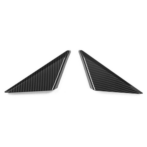 Carbon Fiber Front Door Triangle Window Trim Cover For Ford Mustang ...