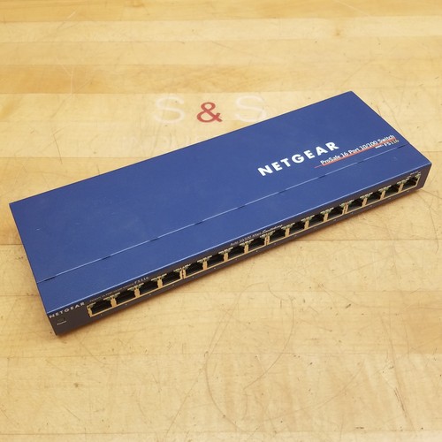 Netgear FS116 ProSafe 16 Port 10/100 Ethernet Switch, 12VDC, 1A - USED ...