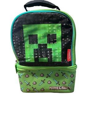MINECRAFT - Thermos® Insulated Lunchbox (2-zipper Minecraft lunch bag ...
