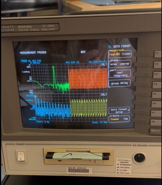 HP 89410A Vector Signal Analyzer - DC-10 MHz, OPT: 1C2,AY5,AY7, AY9 ...