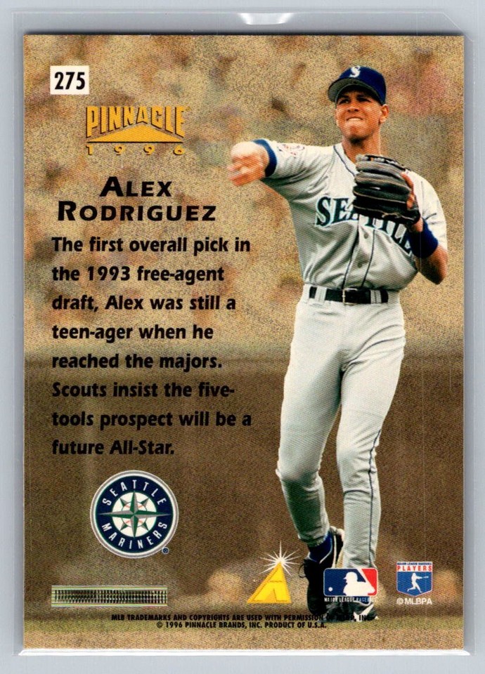 💎1996 Pinnacle Baseball #275 Alex Rodriguez - Seattle Mariners💎 | eBay