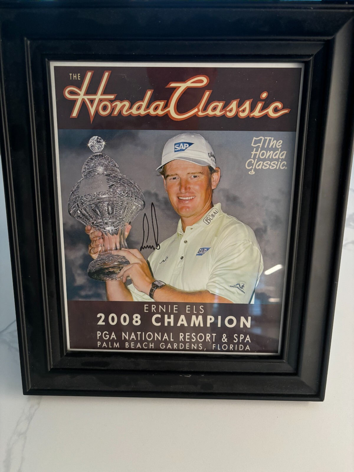 Ernie Els PGA Tour Autographed 8 x 10 Photo Framed - Honda classic Wim ...