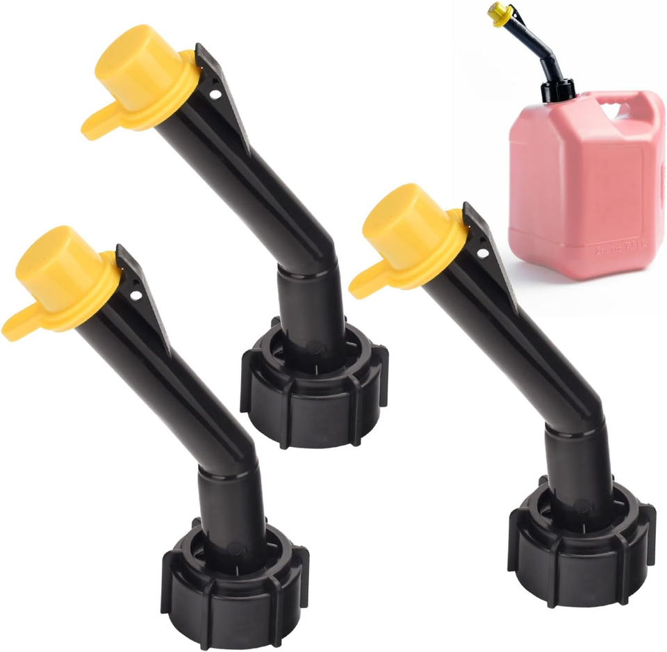 5 Gallon Gas Can Spout Set with Nozzles, Rings, and Caps - 3 Pcs | eBay