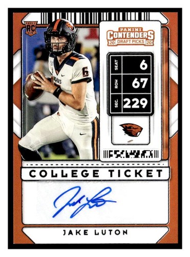 Jake Luton 2020 Panini Contenders Draft AUTO 130 AU, RC Rookie Auto | eBay