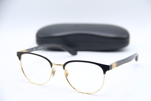 NEW RAY-BAN RB 8422 2890 BLACK GOLD CARON AUTHENTIC EYEGLASSES W/CASE ...