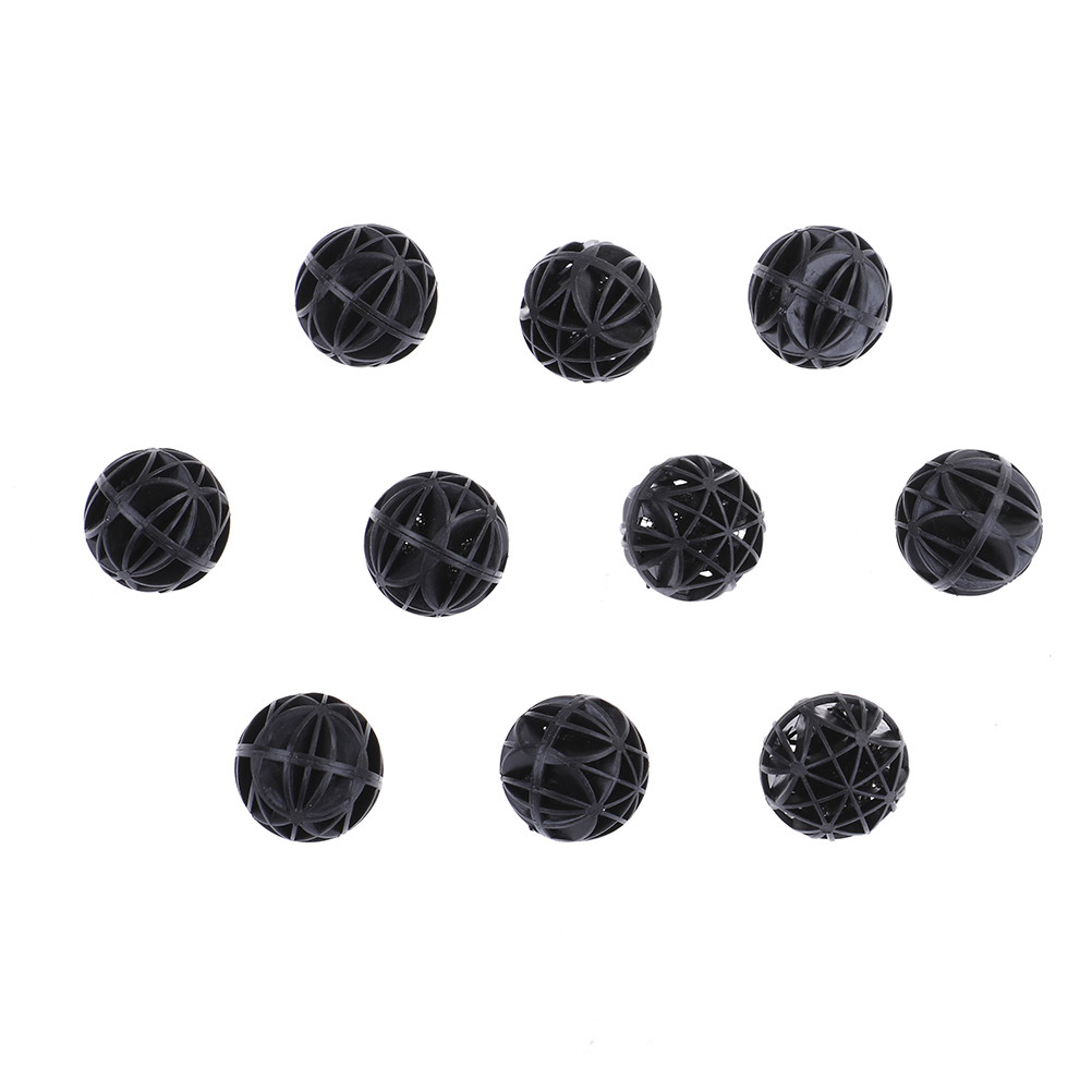 10Pcs 26mm Bio Balls Bag Filter Media Wet/Dry Koi Fish Pond Reef ...