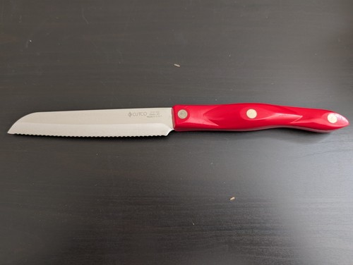 Cutco 3721 Serrated Knife Santoku Red Handle - Engraved | eBay