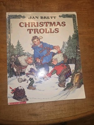 Jan Brett Christmas Trolls Book Scholastic 1994 Soft Cover | eBay