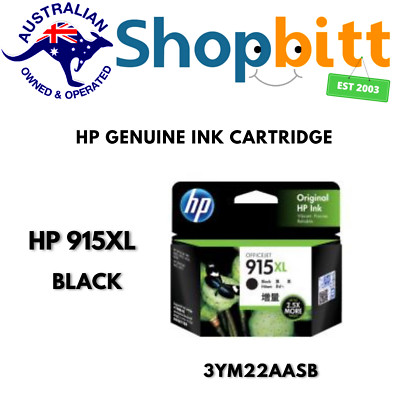 HP #915XL Black 3YM22AA Ink Cartridge - 825 pages | eBay Australia