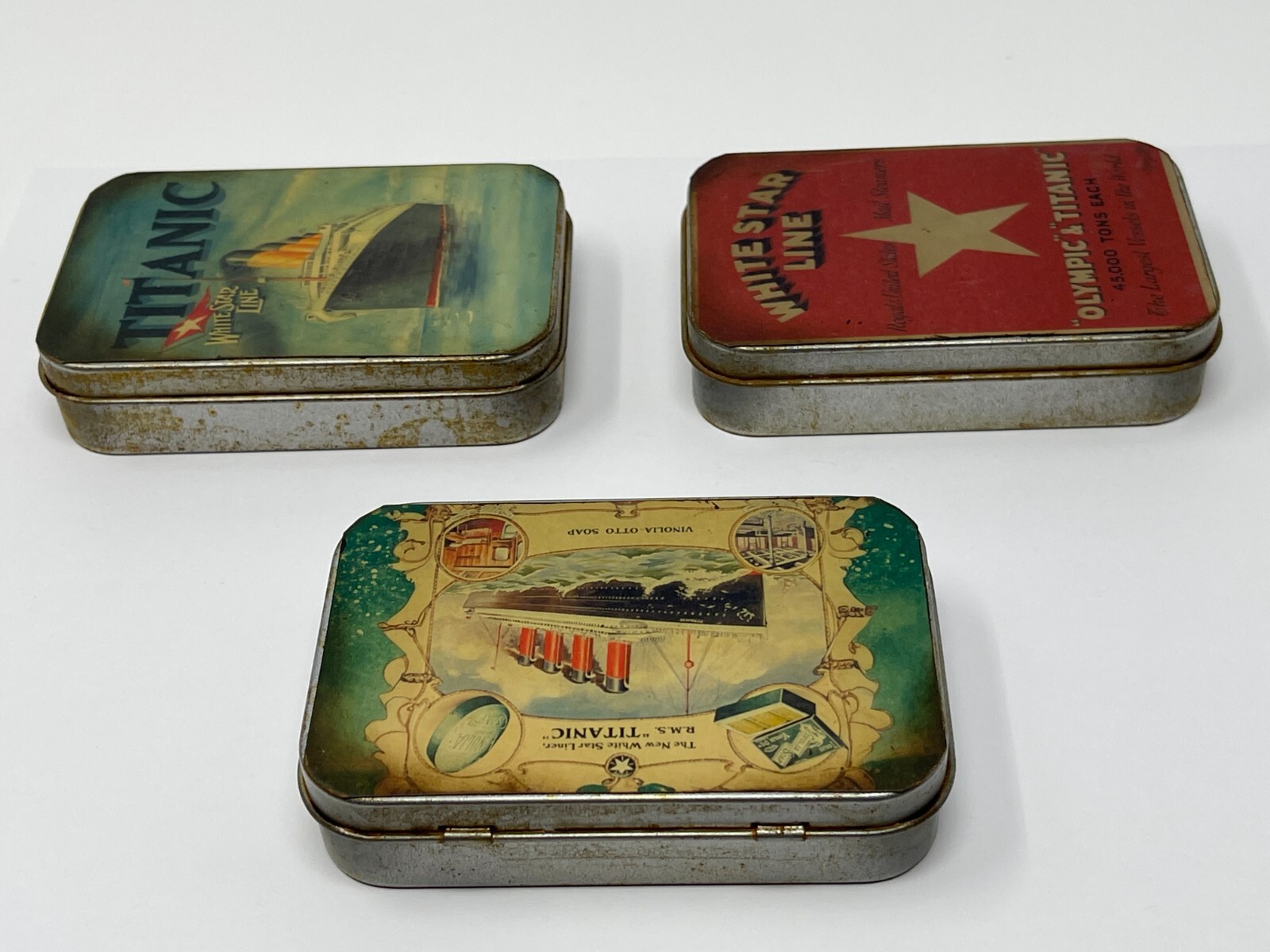Titanic Memorabilia and Gifts Distressed Storage Boxes White Star Line ...