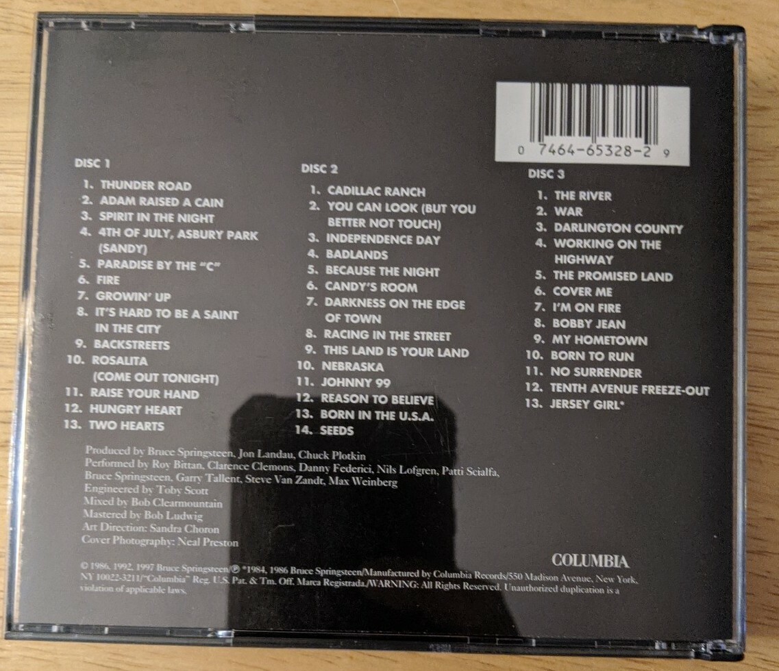 Bruce Springsteen Live 1975-85 (3 Cd's In Double Jewel Case) (CD, 1997 ...