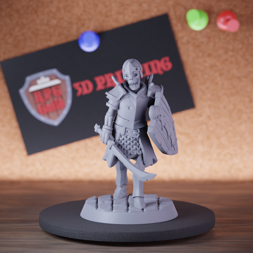 Skeleton Soldier Miniature Guard Mini Dungeons and Dragons Mini DnD 5e ...