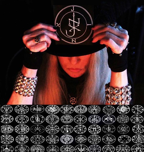 COVEN BAND JINX CUSTOM ink drawn SIGIL/Occult seal on parchment + B&W ...