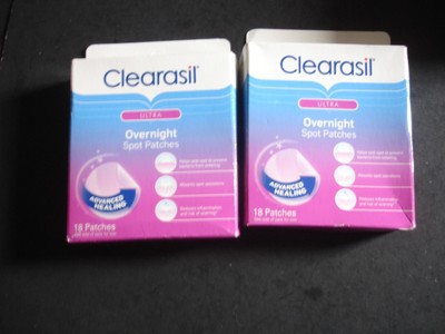 2 CLEARASIL ULTRA OVERNIGHT SPOT PATCHES ,36 PATCHES TOTAL,EXP 3/25,NEW ...