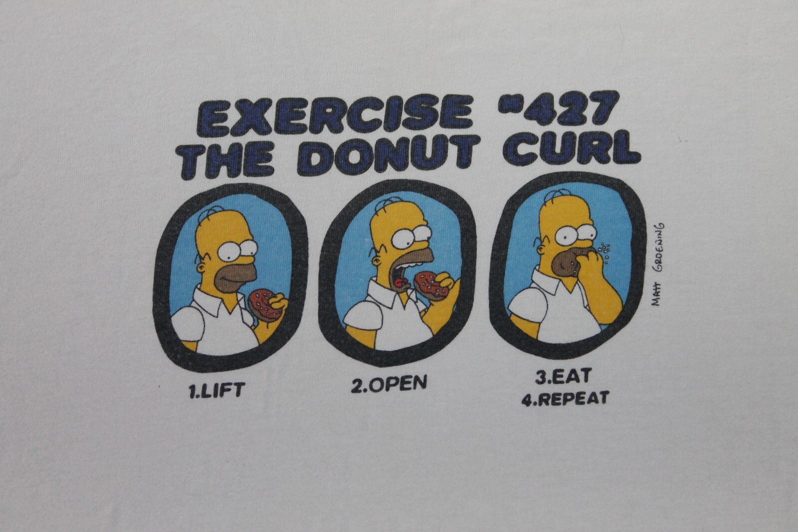 90s Vintage 1999 Homer Simpson Shirt Exercise 427 The… - Gem