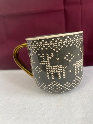 Gray Threshold Reindeer Christmas Sweater Themed Coffee Mug 16 Oz w ...