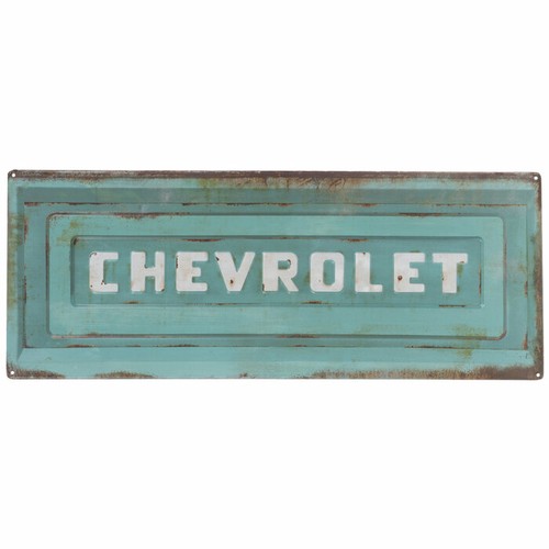 Chevrolet Tailgate Metal Sign Wall Garage Mancave Barn Vintage Rustic ...