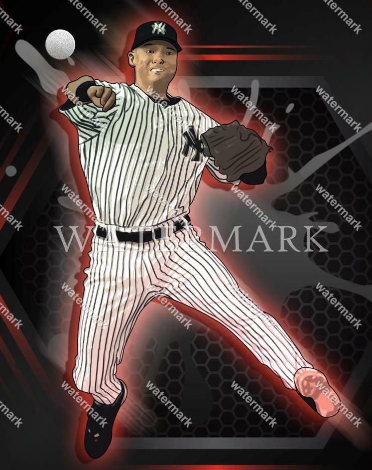 ES466 Derek Jeter NY Yankees Jump Throw Baseball 8x10 11x14 16x20 Comic ...