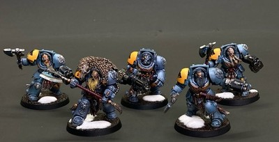 Wolf Guard Terminators Figure Warhammer 40k Space Marines Pro Painted ...