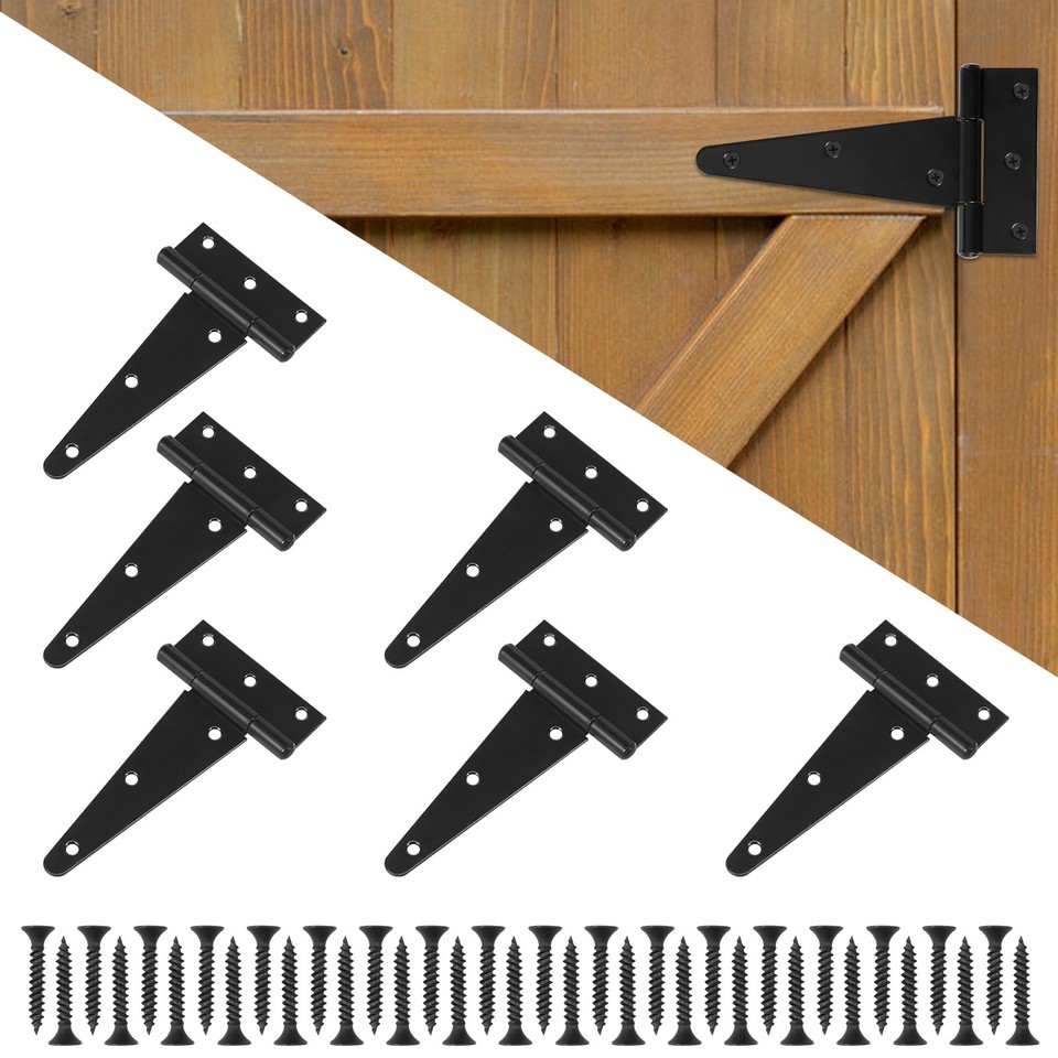 6 Pcs Heavy Duty Gate Hinge Weather Resistant Barn Door Hinge with 2.2mm leufh | eBay Australia
