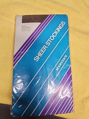 Vintage Mervyns Sheer Stocking Tights Taupe Size 9-1/2_10-1/2 NEW | eBay