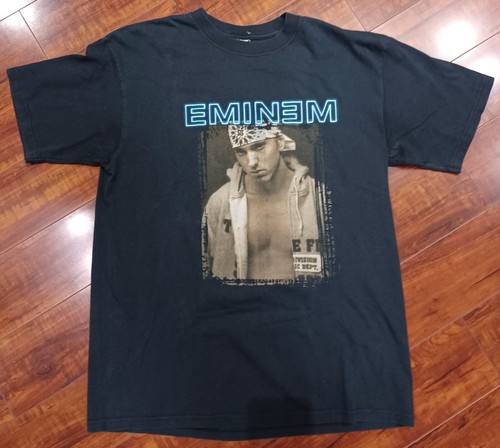 Vintage Y2K Eminem Detroit Ford Field L Rap Tee Shirt 50 Cent D12 Obie ...