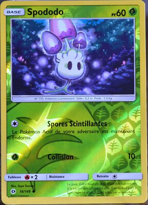 carte Pokémon 16/149 Spododo 60 PV - REVERSE SM1 - Soleil et Lune NEUF ...